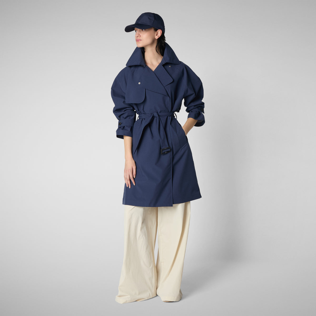 Woman's coat marlene in indigo