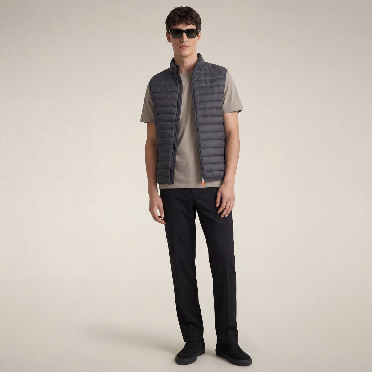 Men's Puffer Vest Adam in Storm Grey