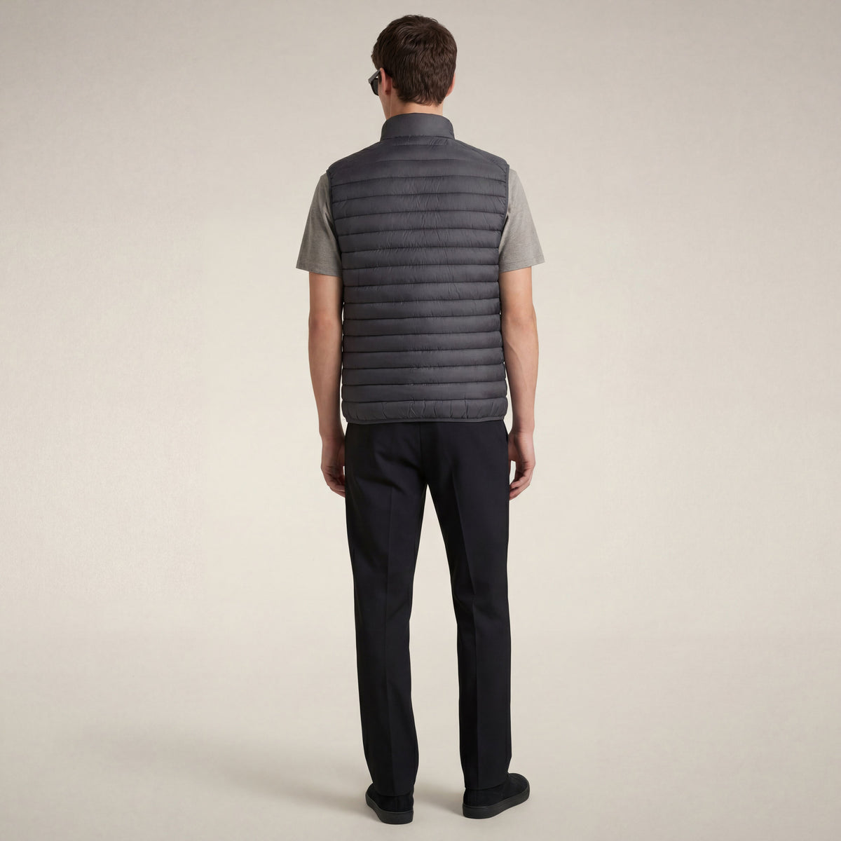 Men's Puffer Vest Adam in Storm Grey