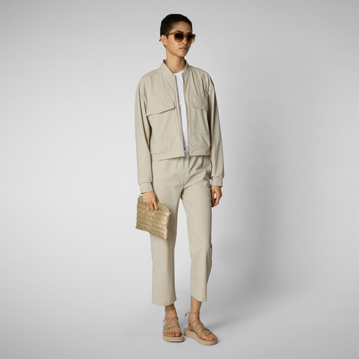 Woman's pants Milan in rainy beige