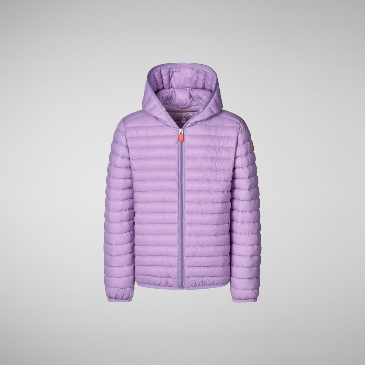 Girls' hooded animal free puffer jacket ana in wisteria violet