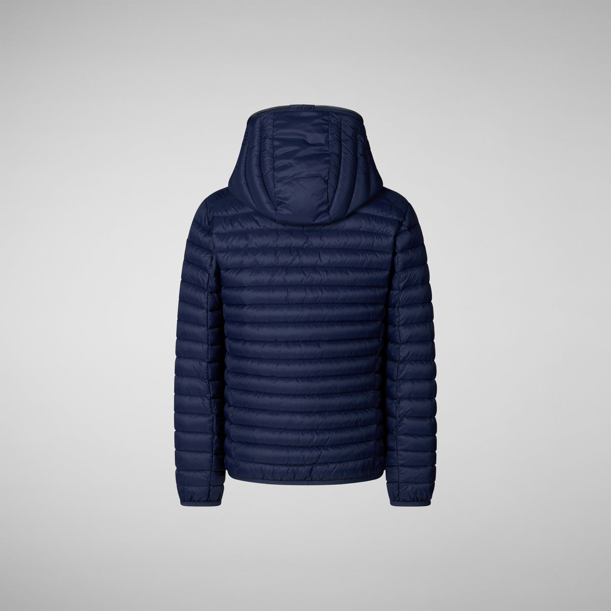 Girls' hooded animal free puffer jacket ana in navy blue