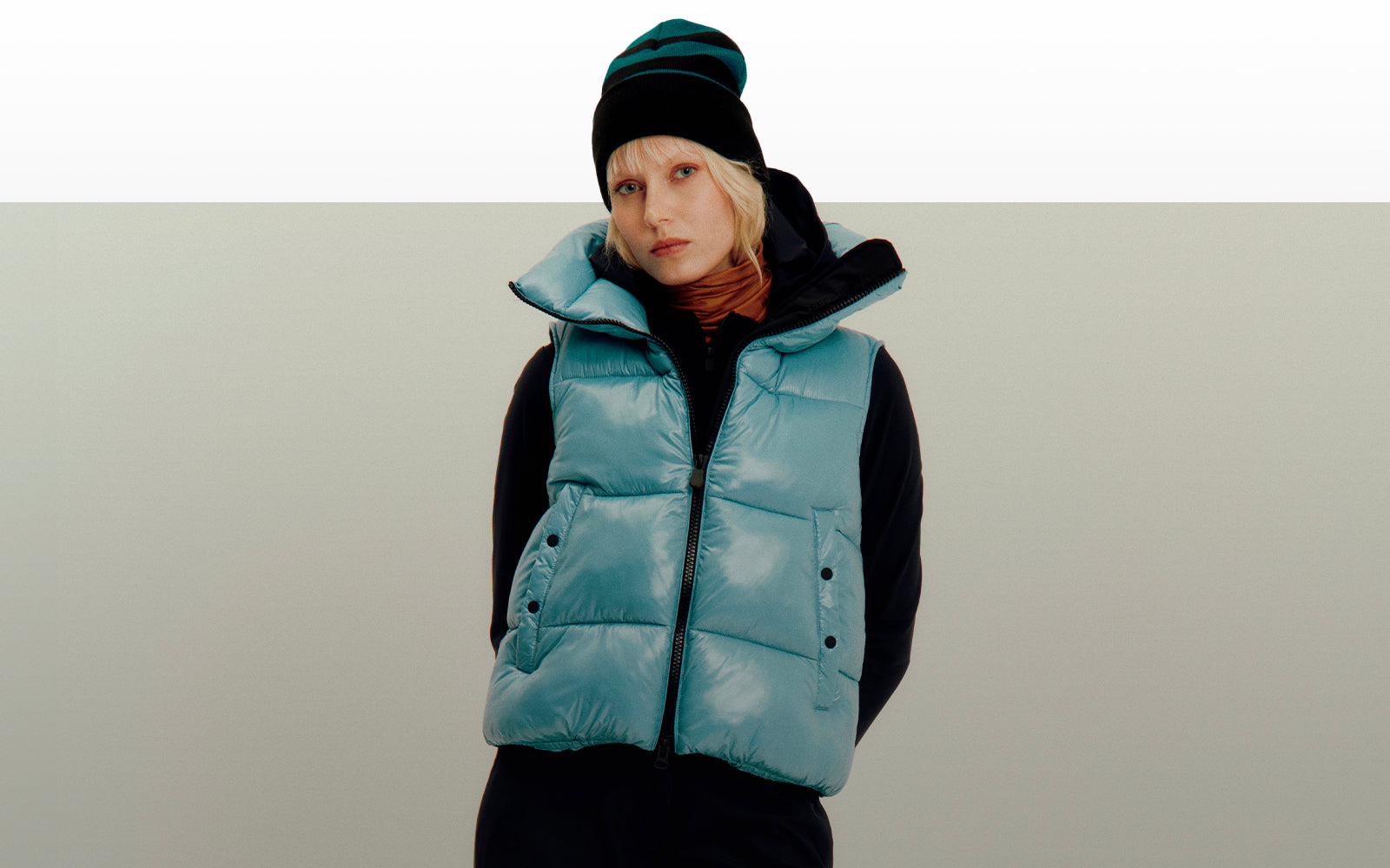 Unisex baby sleeping bag Buz in Light Blue with Ducks Print